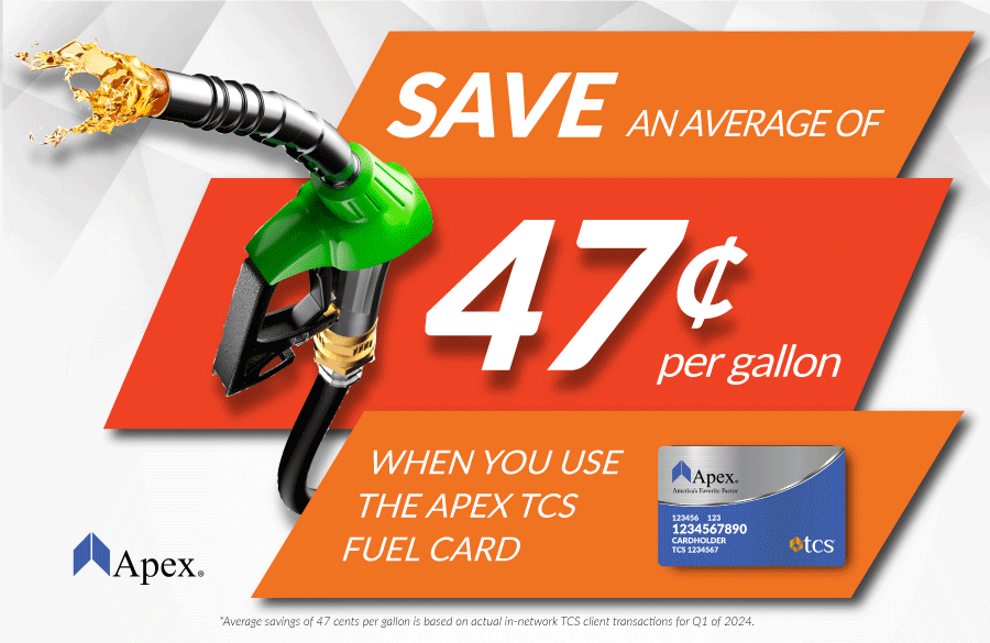 Apex Trucking Fuel Card | Save $0.47 Avg. Per Gallon | No Limits